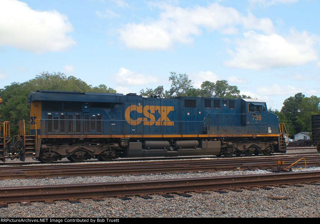 Layover Power CSX 739 & 8777 sitting in the yard on May 25th, 2012
